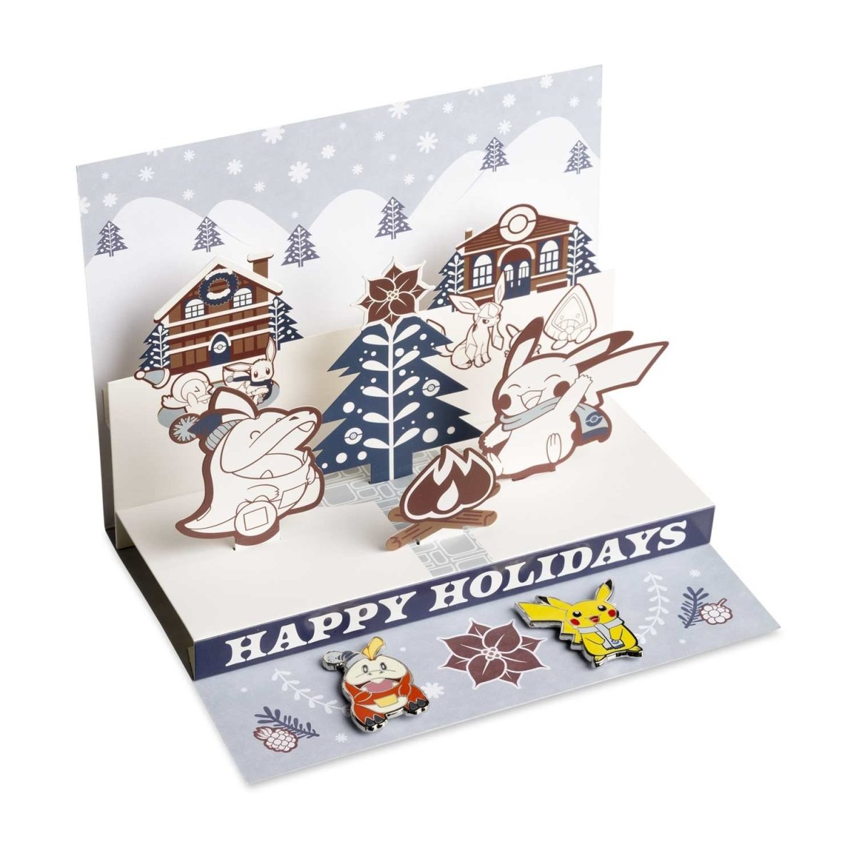 Pikachu & Fuecoco Pokémon Holiday Pins & Pop-Up Greeting Card | Pokémon ...