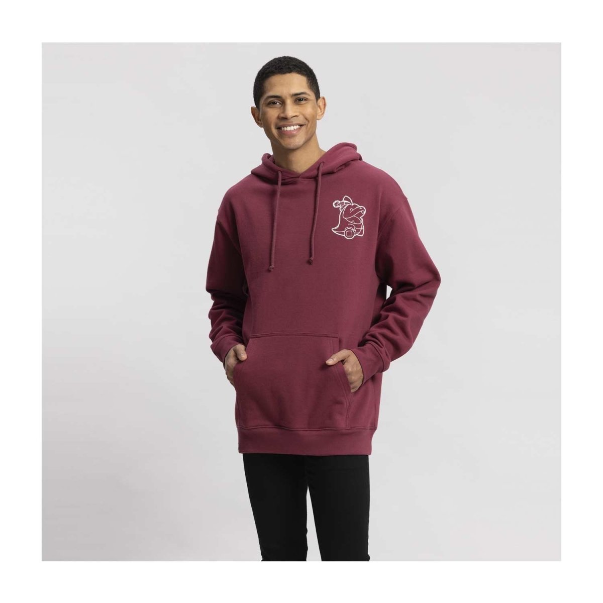 Fuecoco Pokémon Holiday Maroon Pullover Hoodie - Adult | Pokémon Center ...