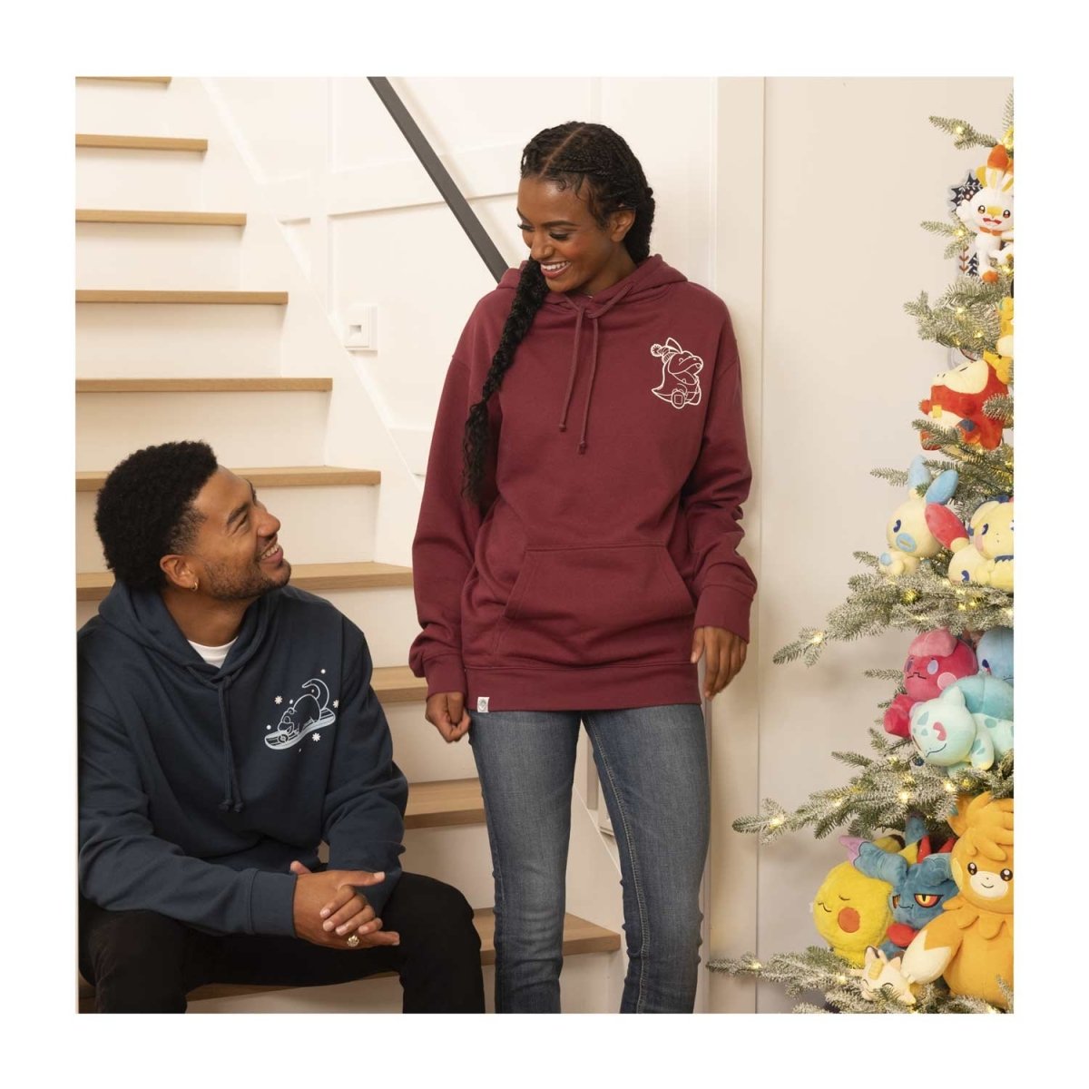 Fuecoco Pokémon Holiday Maroon Pullover Hoodie - Adult | Pokémon Center ...