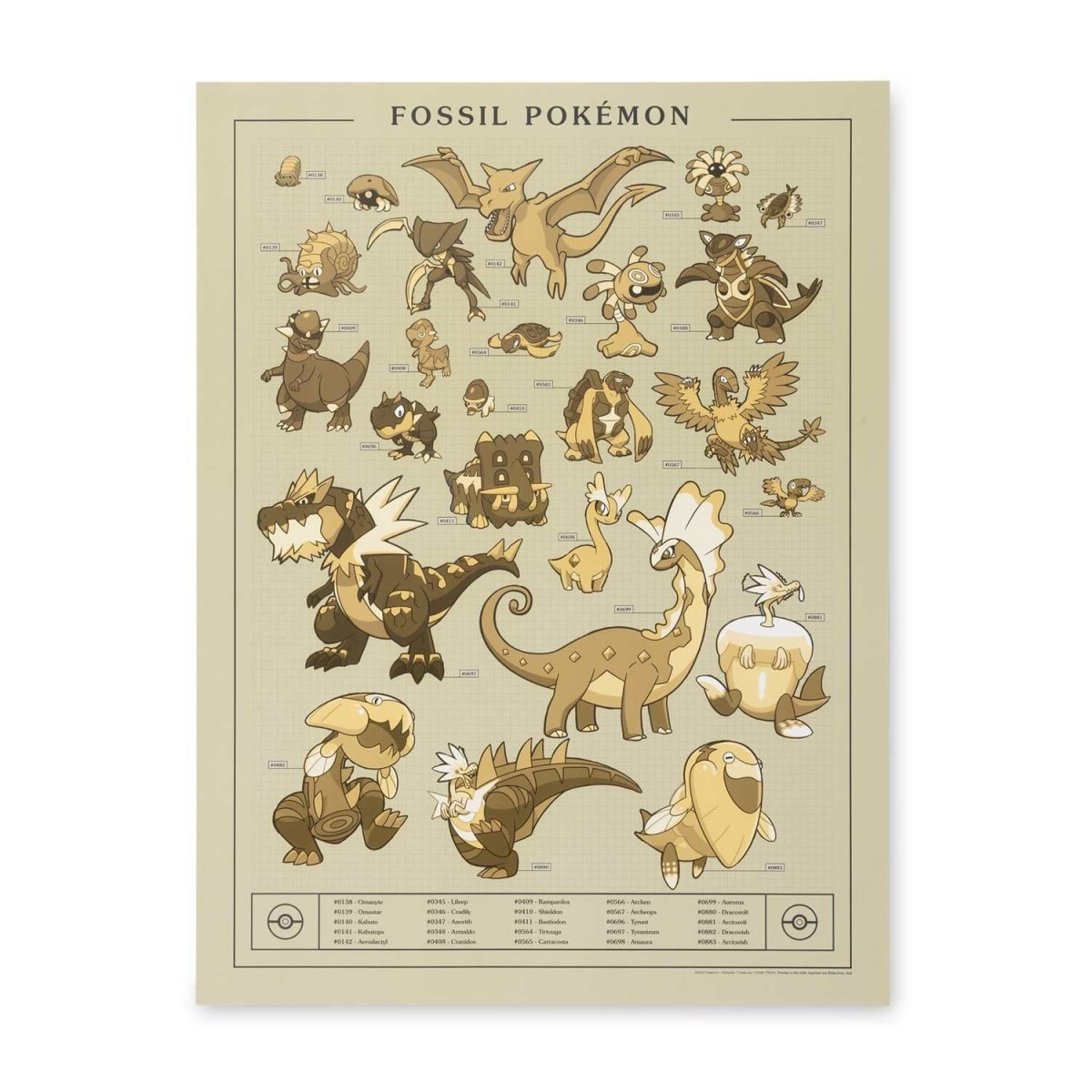 Pokémon Researcher: Fossil Pokémon Poster | Pokémon Center Canada Official Site