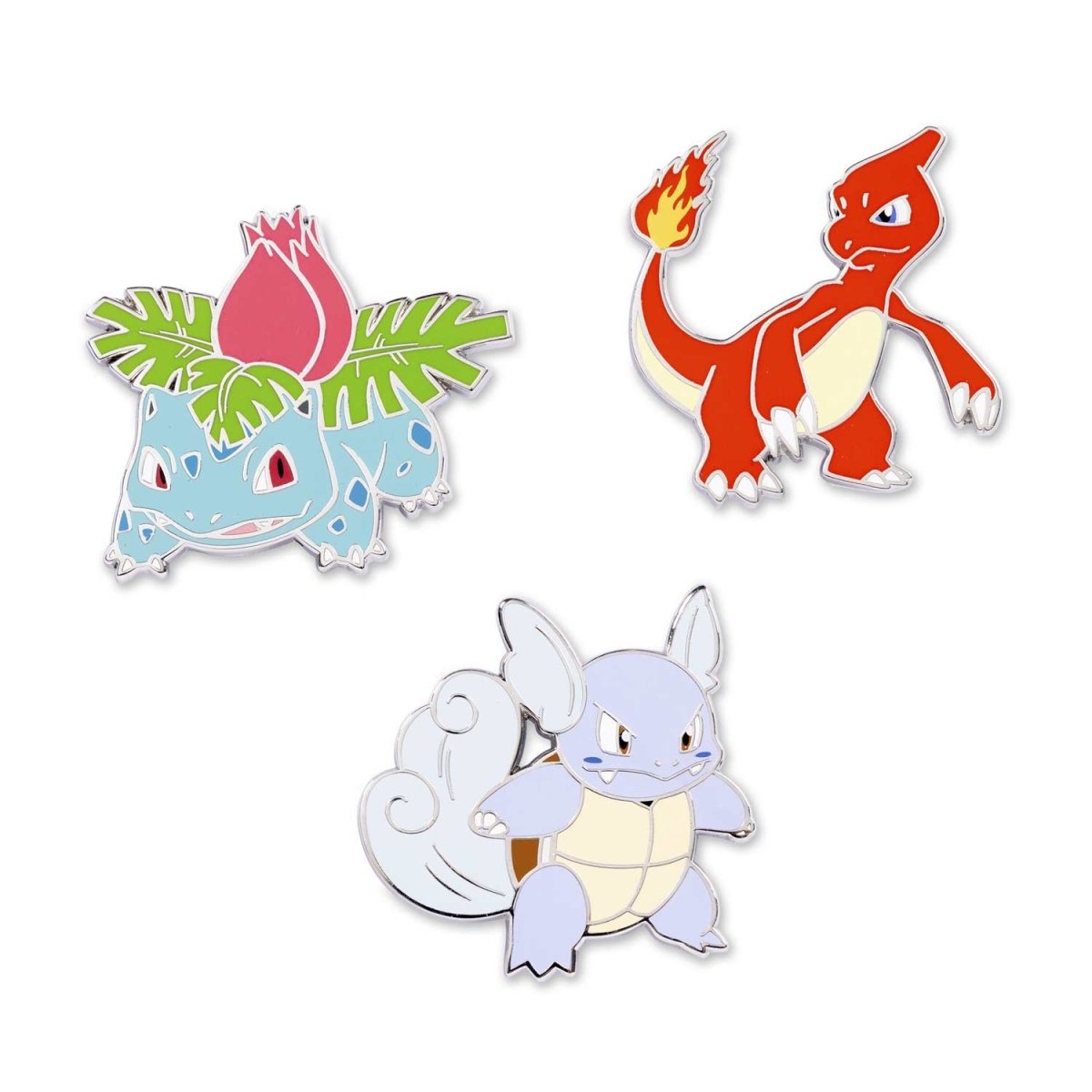 Ivysaur, Charmeleon & Wartortle Pokémon Pins (3-Pack) | Pokémon Center ...