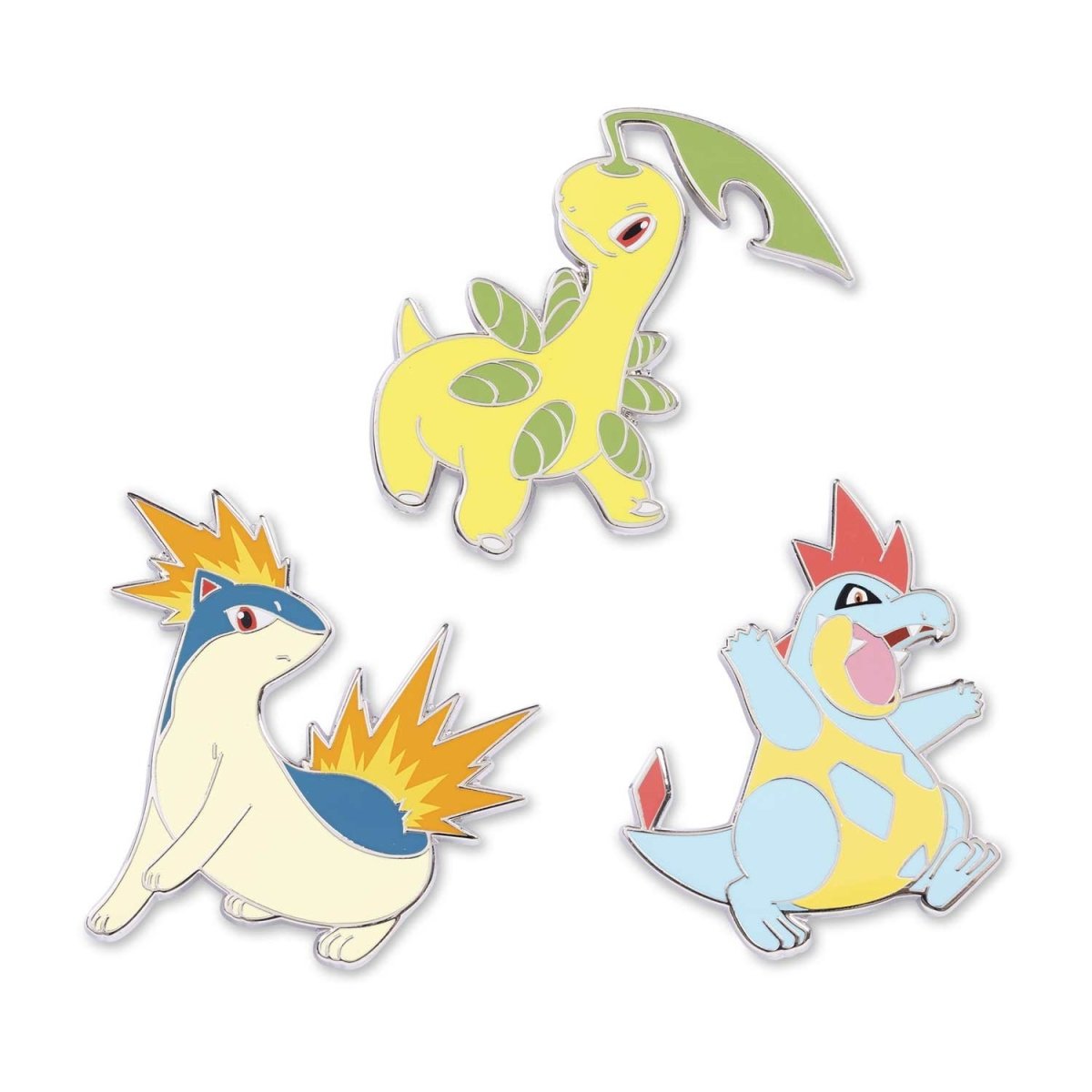 Bayleef, Quilava & Croconaw Pokémon Pins (3-Pack) | Pokémon Center UK ...