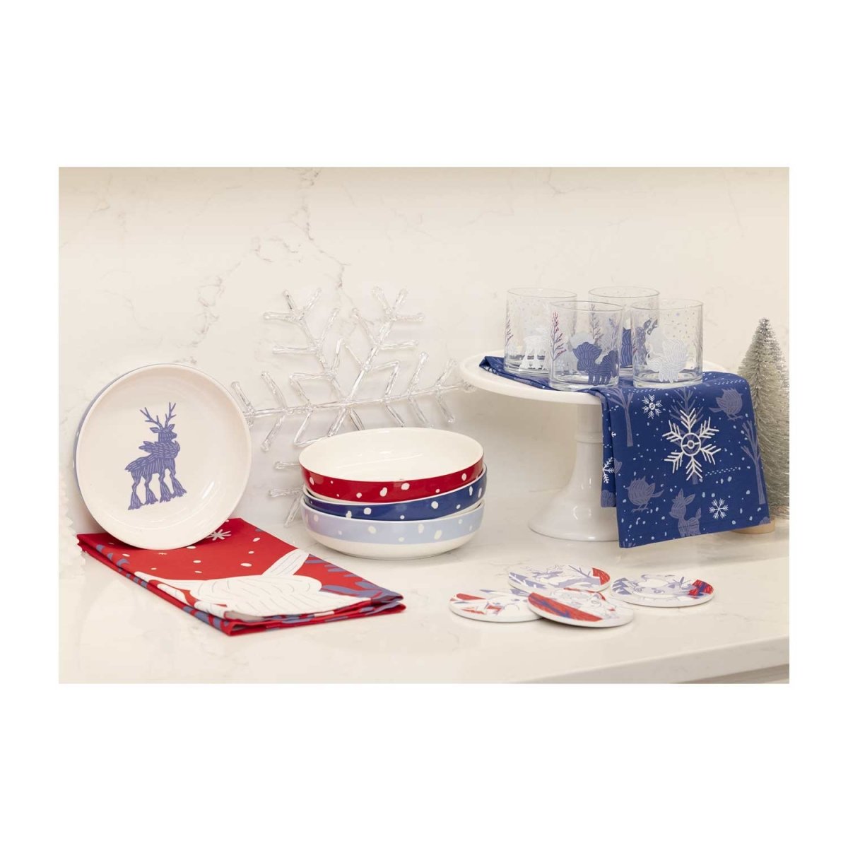 Pokémon Winter Woodland Red & Blue Tea Towels (2-Pack) | Pokémon Center ...