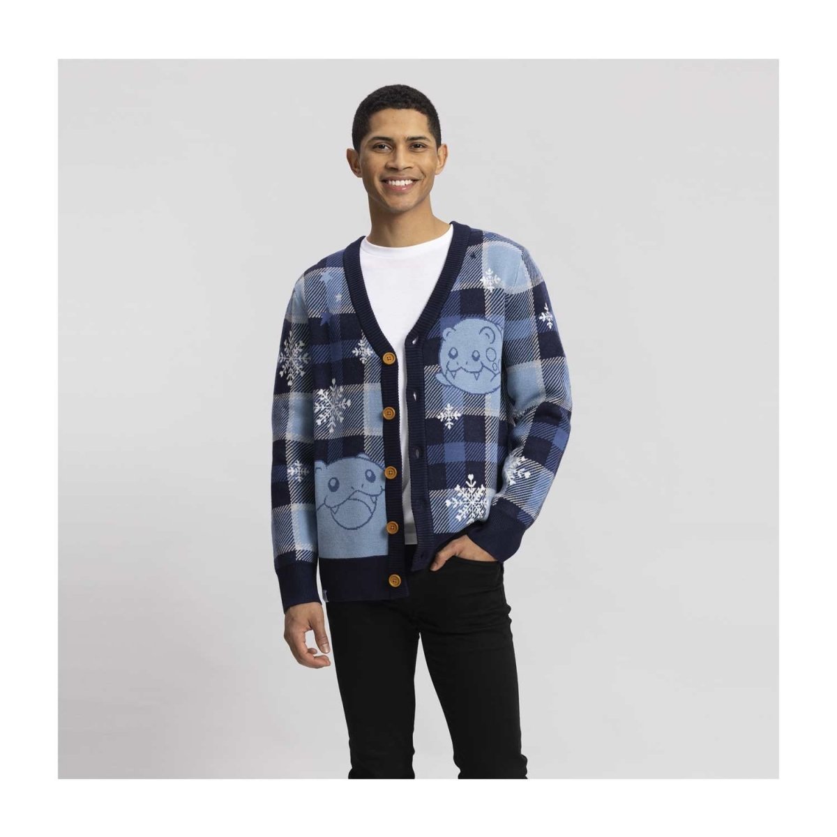 Spheal Plaid Flurry Knit Cardigan - Adult | Pokémon Center Germany ...