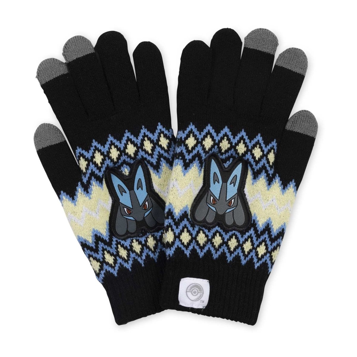 Lucario Geometric Touch Screen Gloves (One Size-Adult) | Pokémon Center ...