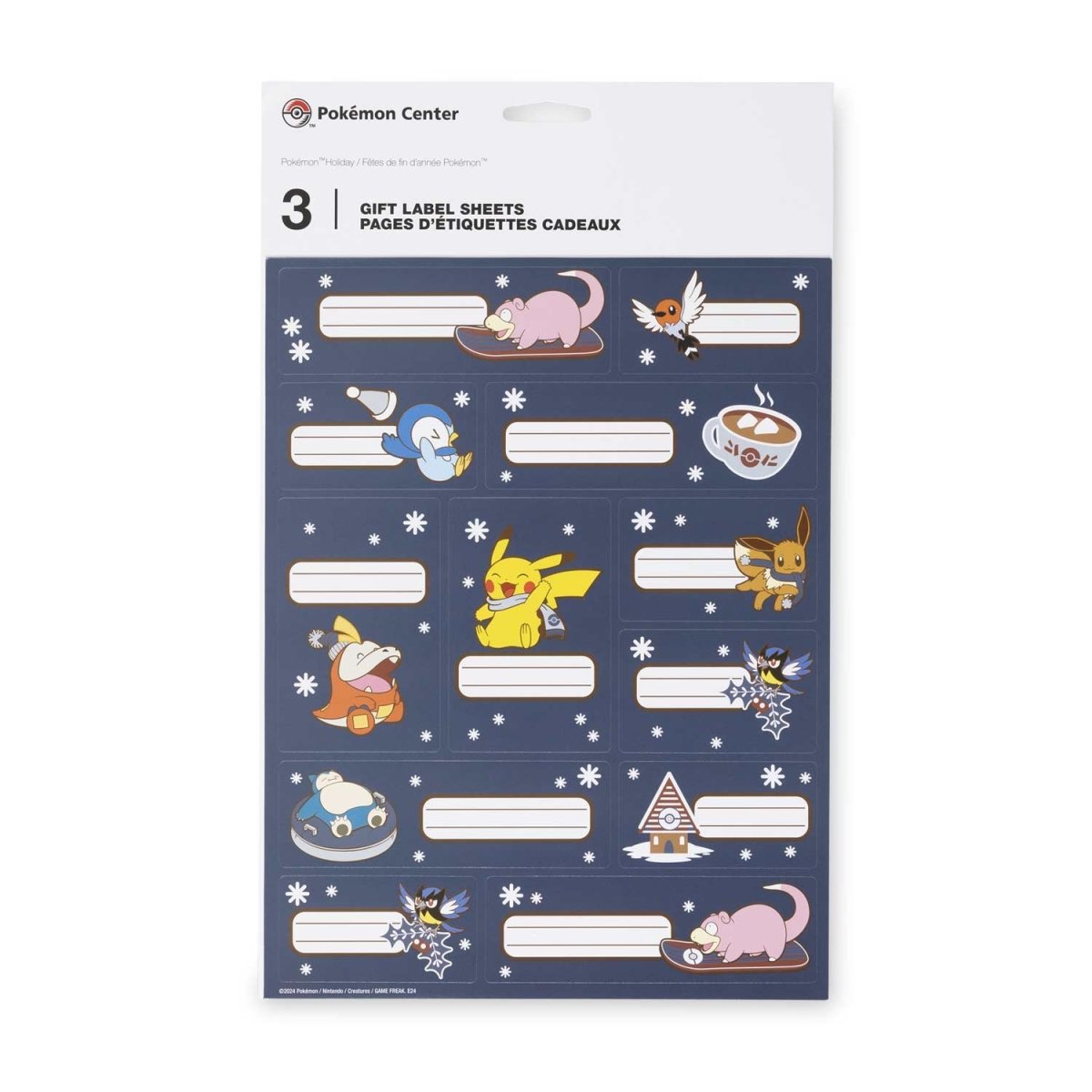 Pokémon Holiday Gift Labels (3 Sheets) | Pokémon Center Official Site