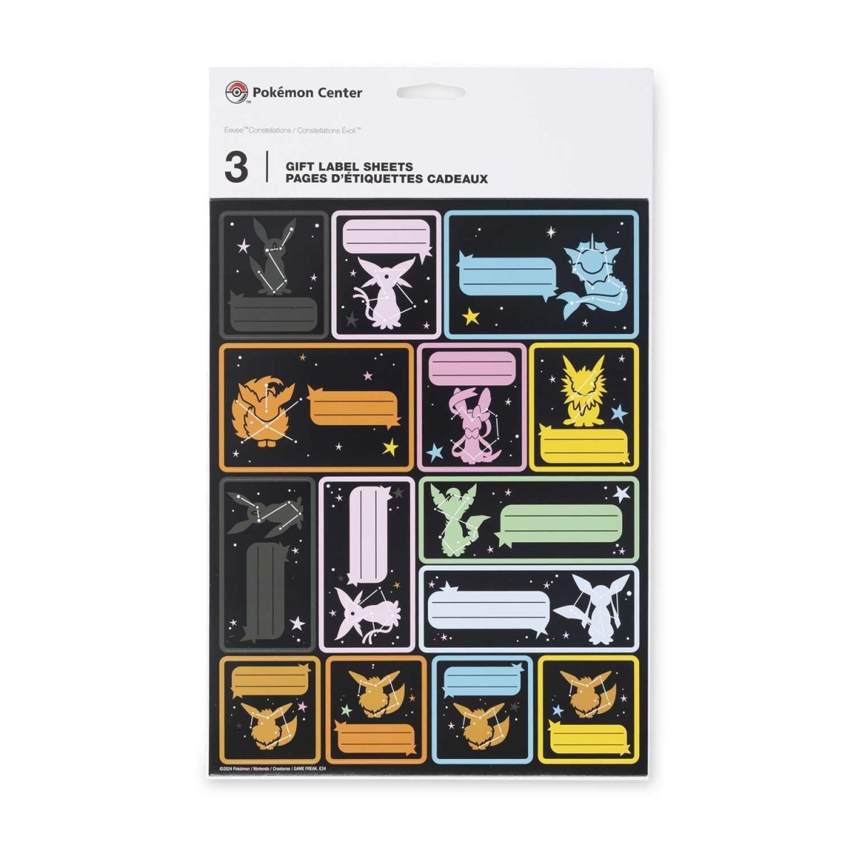 Eevee Constellations Gift Labels (3 Sheets) | Pokémon Center UK ...
