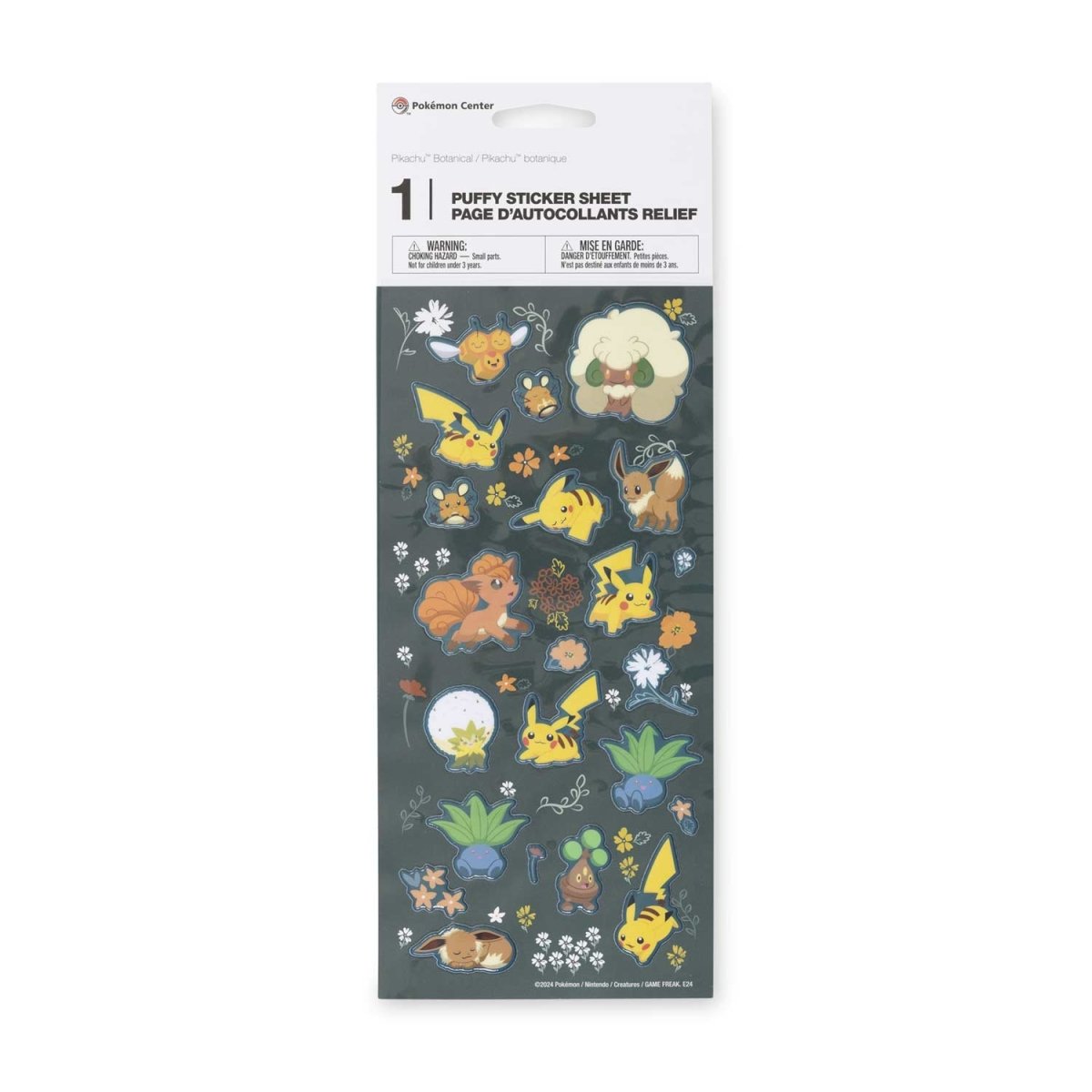 Pikachu Botanical Puffy Sticker Sheet | Pokémon Center Official Site