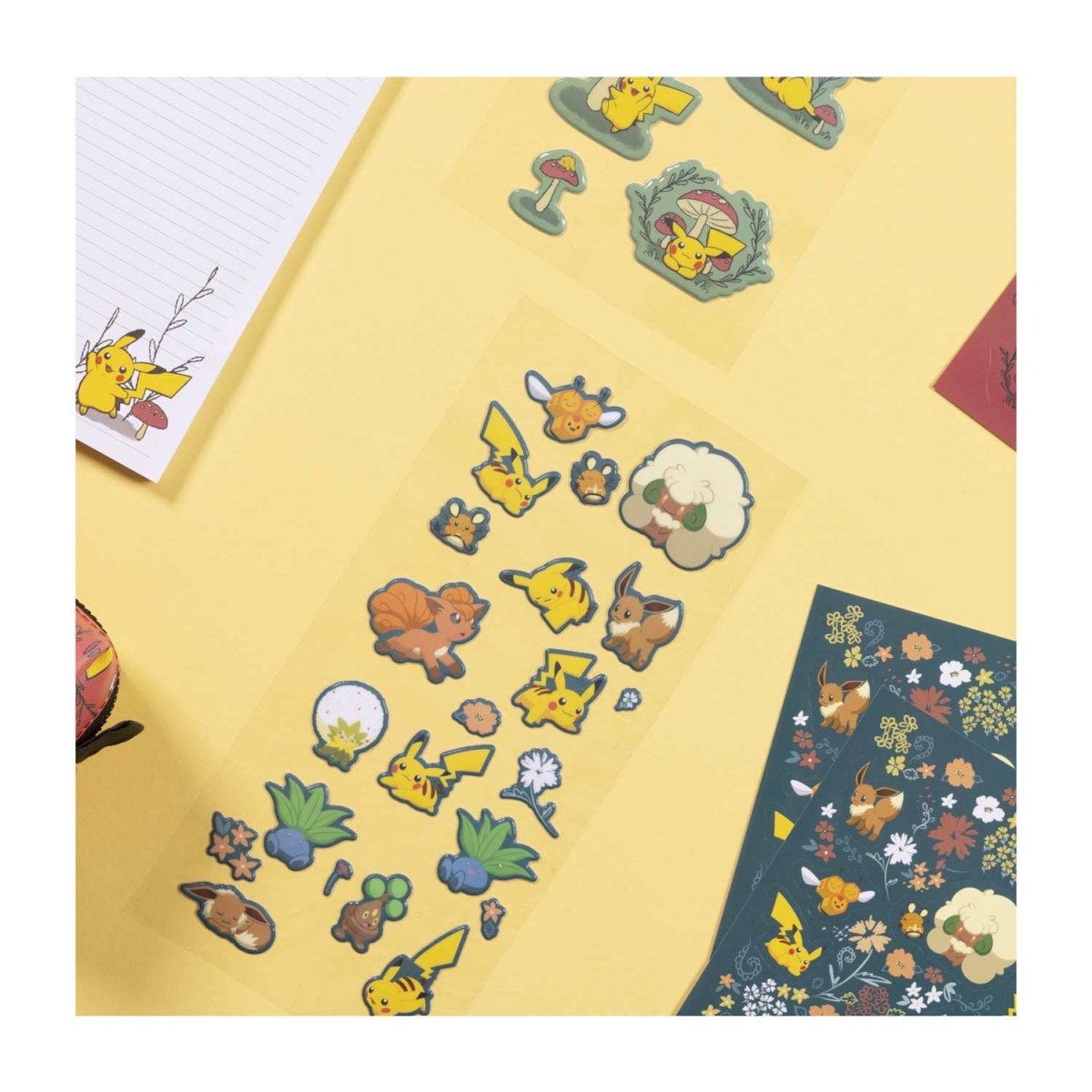 Pikachu Botanical Puffy Sticker Sheet | Pokémon Center Official Site
