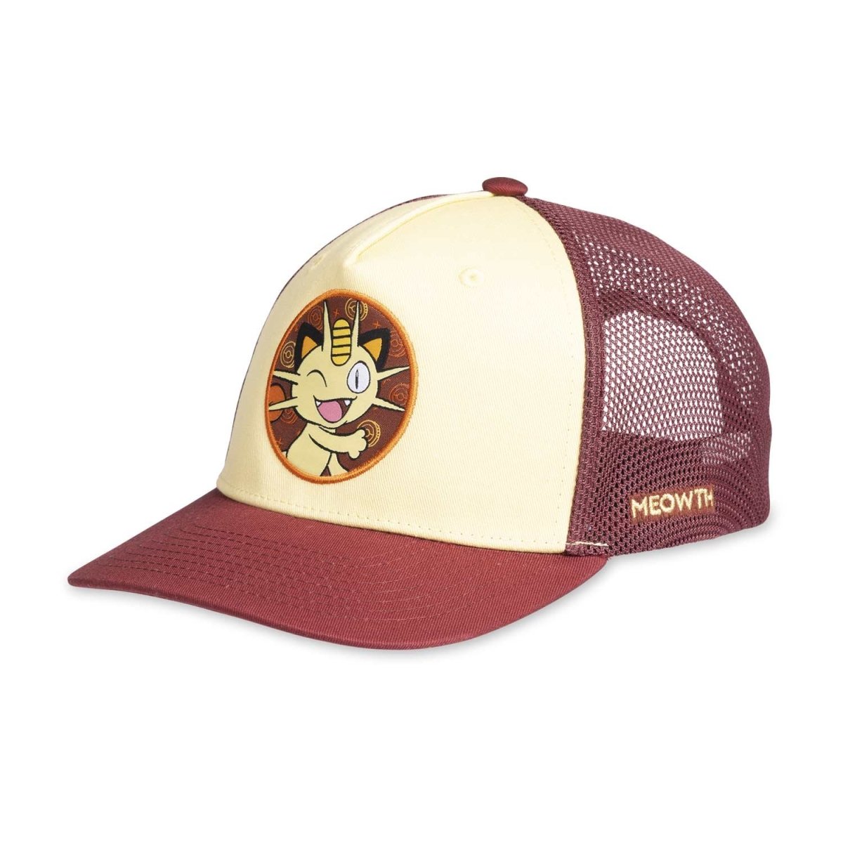 Meowth Red Flat-Bill Hat (One Size-Adult) | Pokémon Center Canada ...