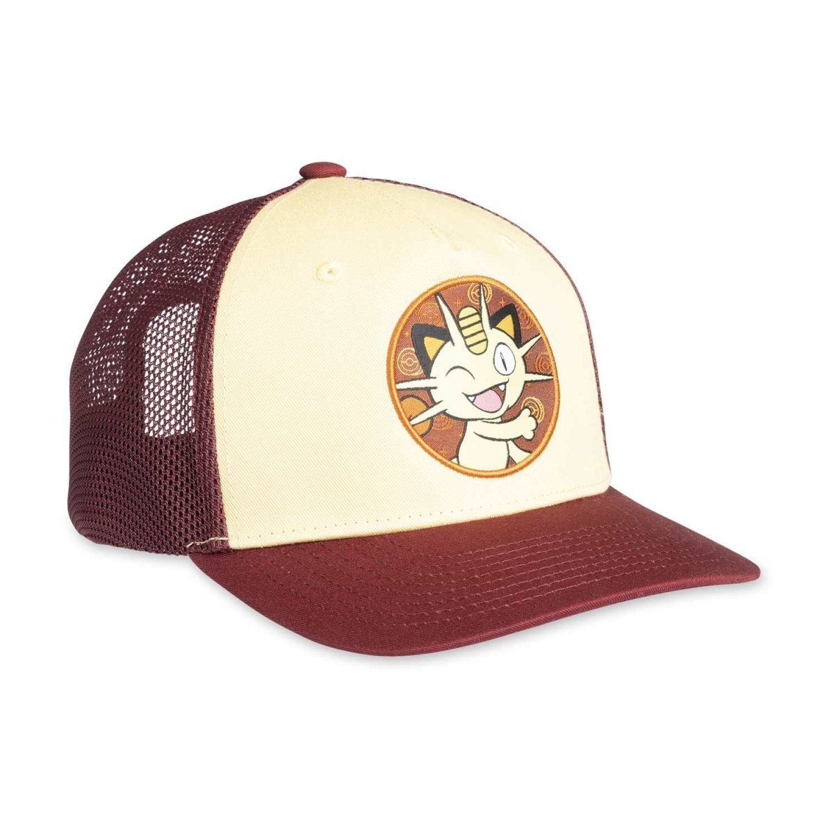 Meowth Red Flat-Bill Hat (One Size-Adult) | Pokémon Center Official Site