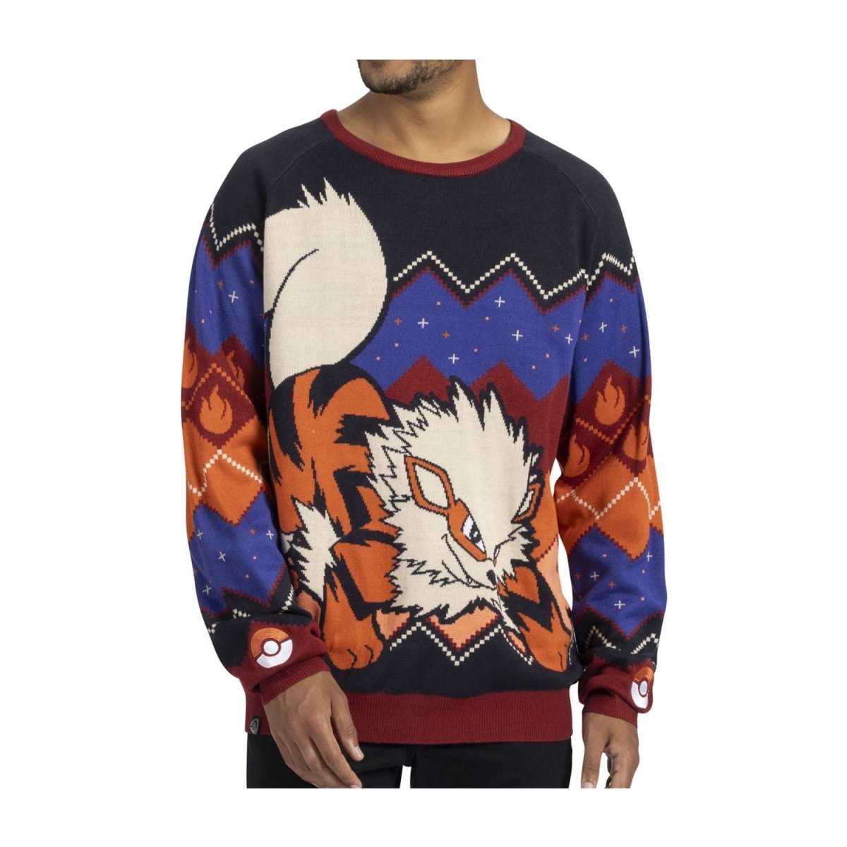 Arcanine Flames Knit Sweater - Adult | Pokémon Center Canada Official Site