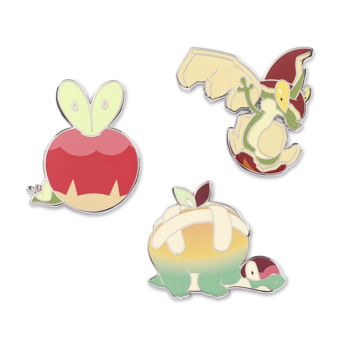 Applin, Flapple & Appletun Pokémon Pins (3-Pack) | Pokémon Center UK ...