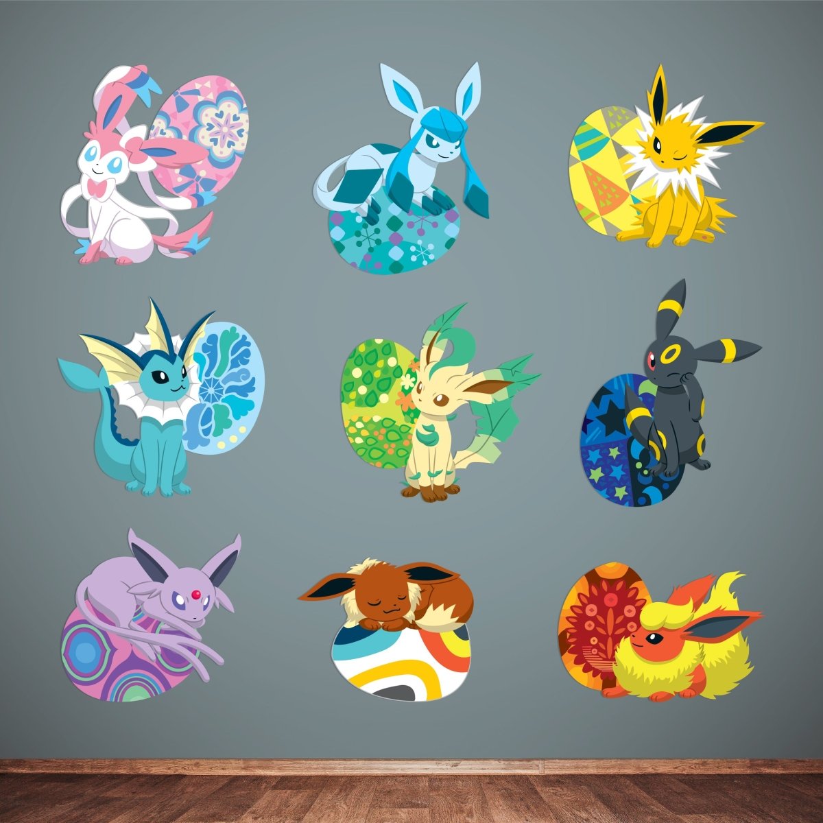Eevee Essences Wall Graphics (Set of 9) | Pokémon Center Official Site