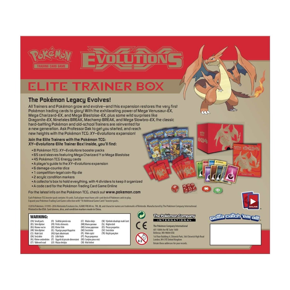 Pokémon TCG: XY-Evolutions Elite Trainer Box (Mega Charizard Y ...