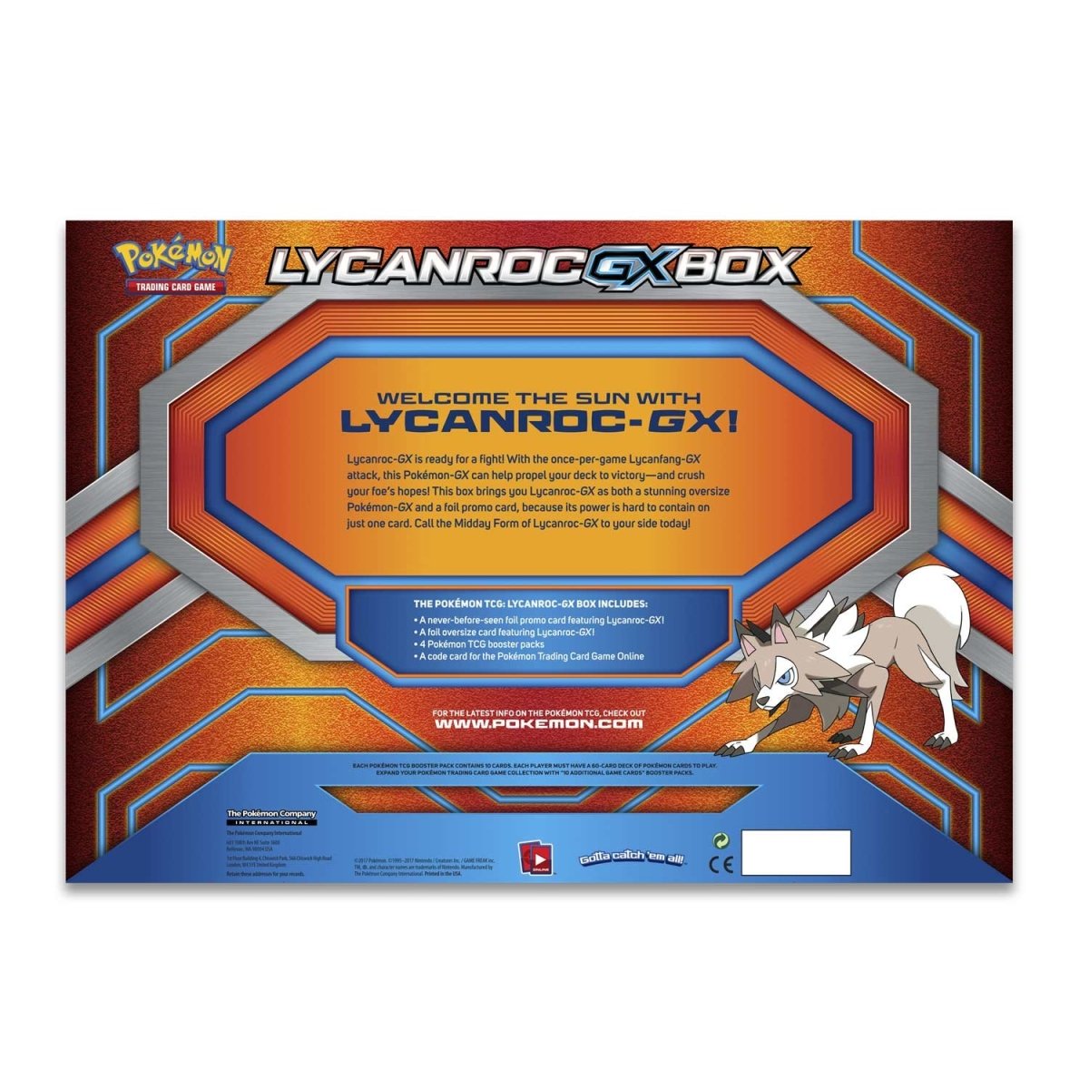 Pokémon TCG: Lycanroc-GX Box | Pokémon Center Canada Official Site