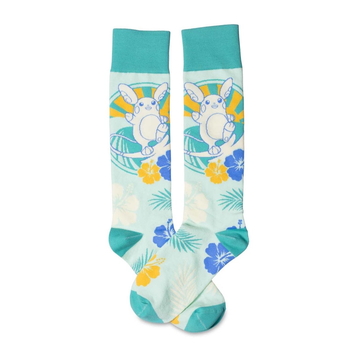 Alolan Raichu Turquoise Mid-Calf Socks (One Size-Adult) | Pokémon ...