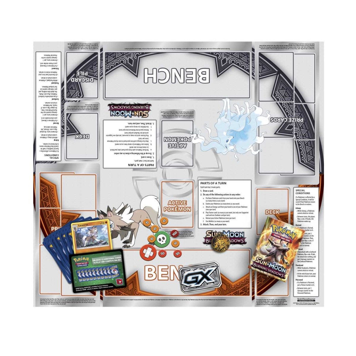 Pokémon TCG: Sun & Moon-Burning Shadows Rock Steady Theme Deck ...