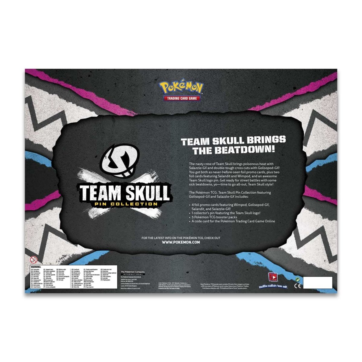 Pokémon TCG: Team Skull Pin Collection | Pokémon Center Official Site