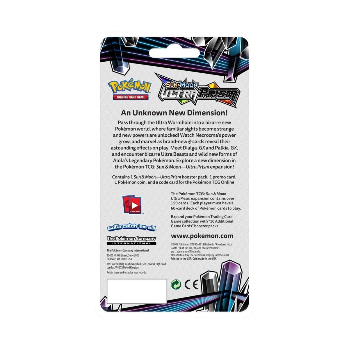 Pokémon TCG: Sun & Moon-Ultra Prism Booster Pack, Coin & Alolan ...