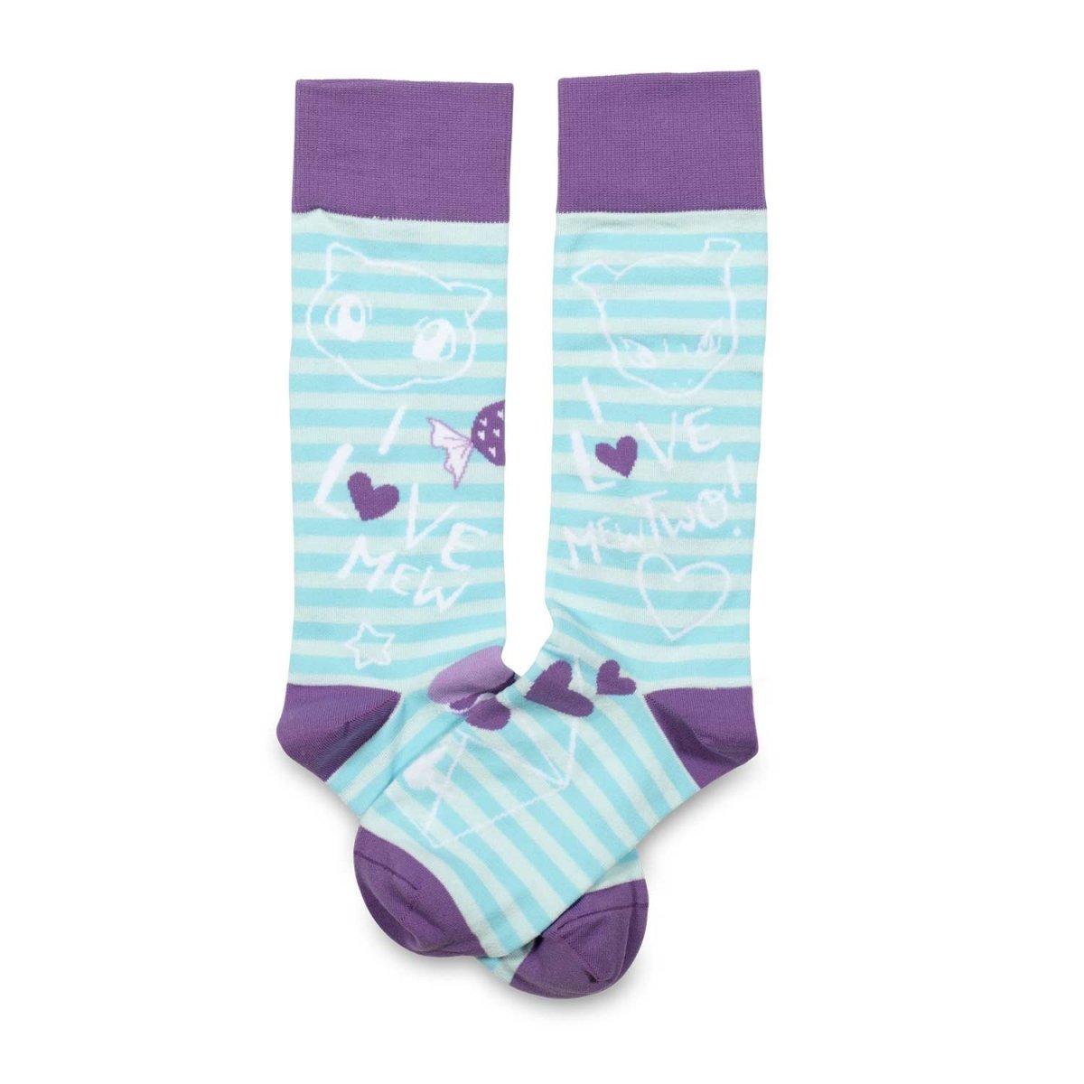 Mewtwo & Mew Pokémon Valentine Mid-Calf Socks (One Size-Adult ...