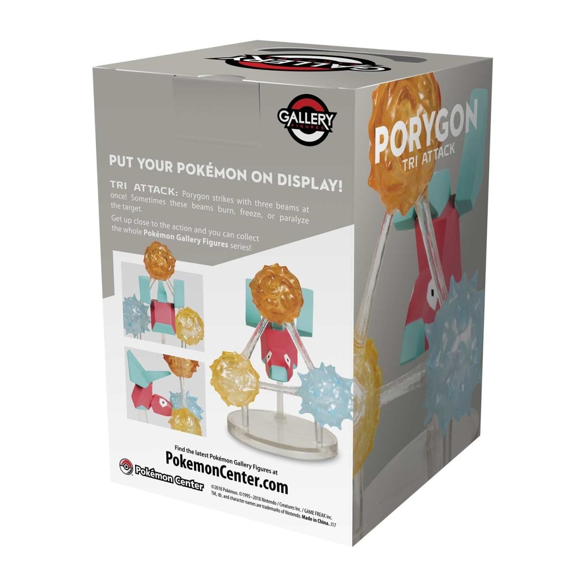 Pokémon Gallery Figure: Porygon (Tri Attack) | Pokémon Center Official Site