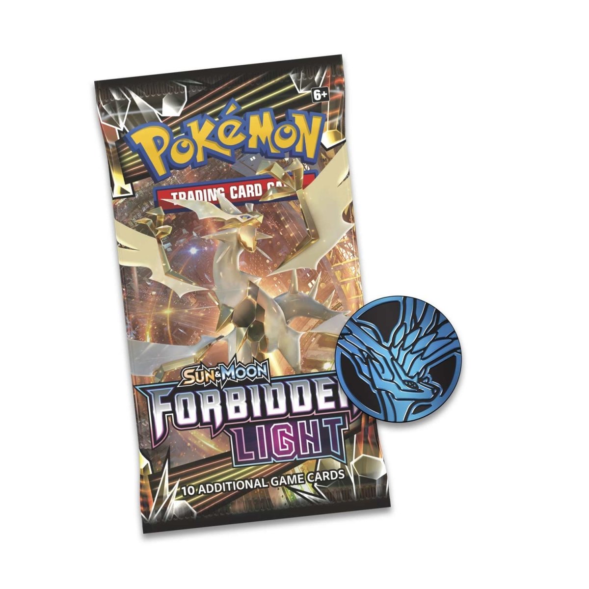 Pokémon TCG: Sun & Moon-Forbidden Light 3 Booster Packs, Coin ...