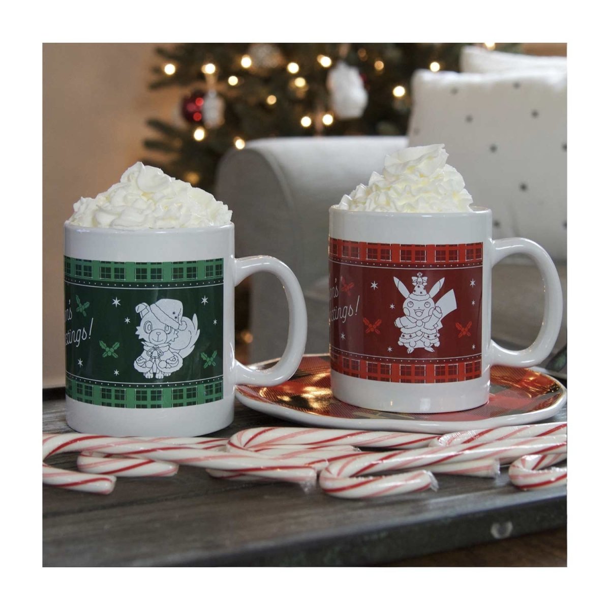 Holiday Alolan Vulpix & Rockruff 20 oz. Mug | Pokémon Center Official Site