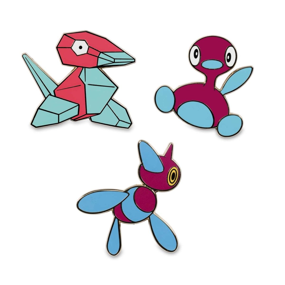 Porygon, Porygon2 & Porygon-Z Pokémon Pins (3-Pack) | Pokémon Center UK ...