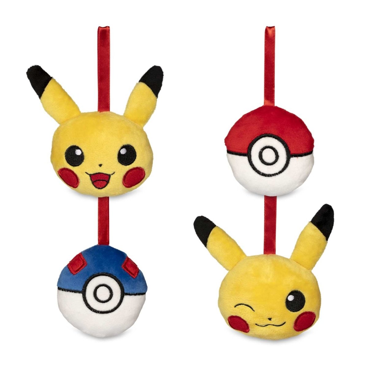 Pikachu Holiday Plush Ornaments (4-Pack) | Pokémon Center Official Site