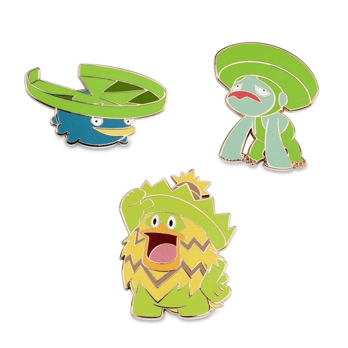 Lotad, Lombre & Ludicolo Pokémon Pins (3-Pack) | Pokémon Center Official Site