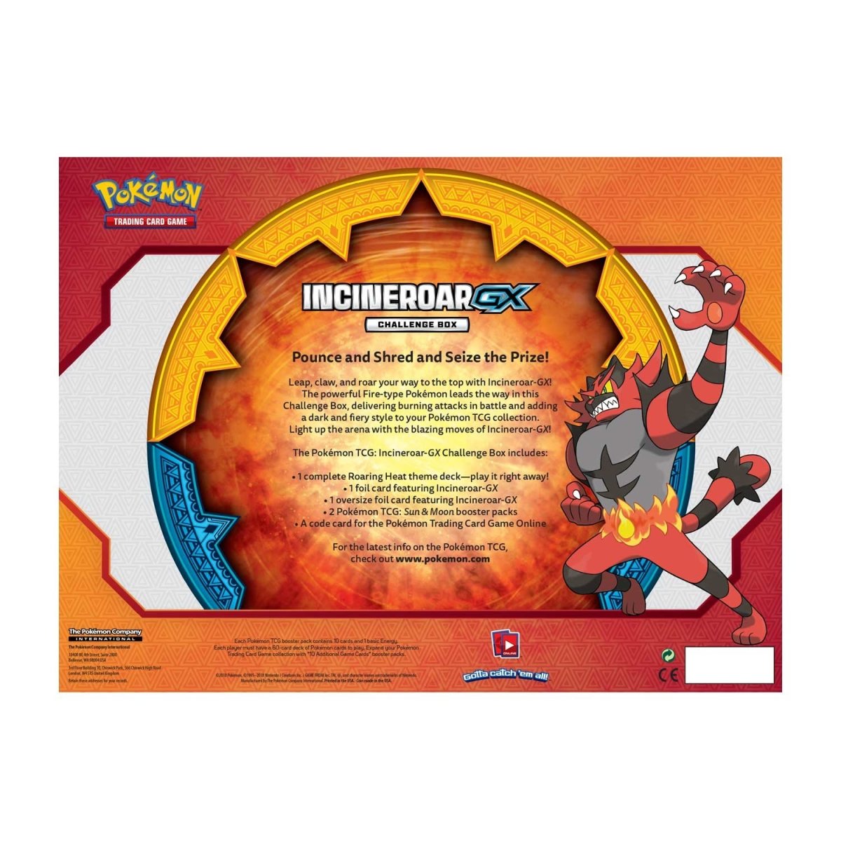 Pokémon TCG: Incineroar-GX Challenge Box | Pokémon Center Official Site
