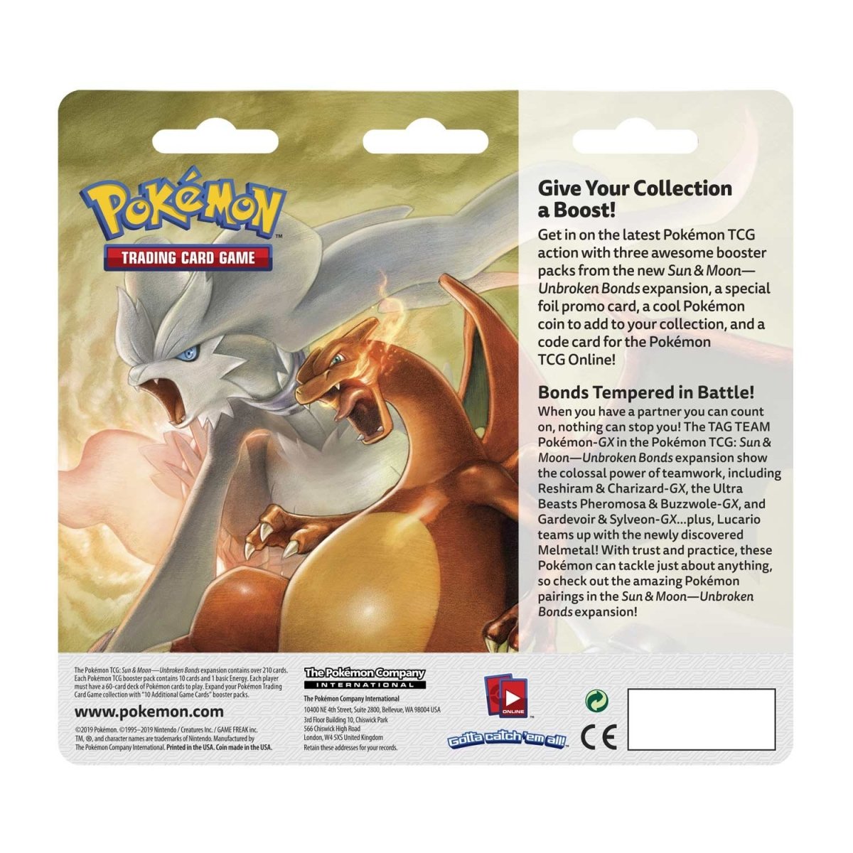 Pokémon TCG: Sun & Moon-Unbroken Bonds 3 Booster Packs, Coin & Sceptile ...