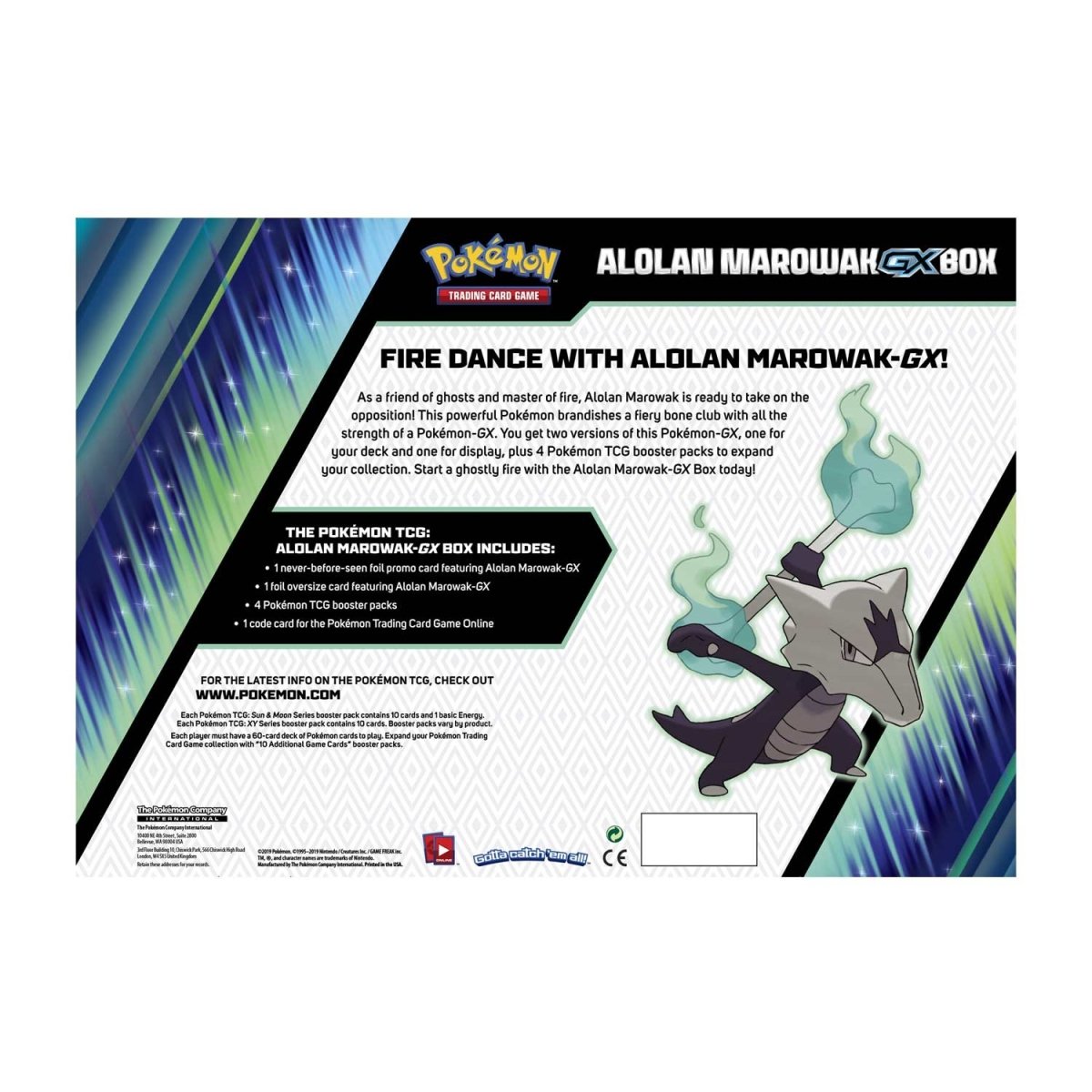Pokémon TCG: Alolan Marowak-GX Box | Pokémon Center Official Site