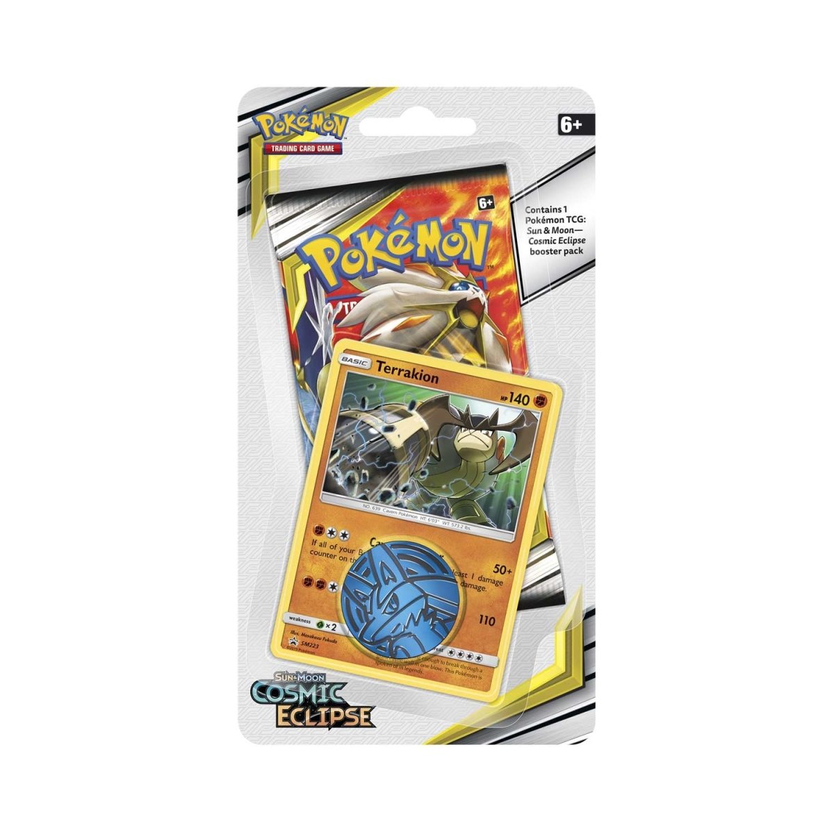Pokémon TCG: Sun & Moon-Cosmic Eclipse Booster Pack, Coin & Terrakion ...
