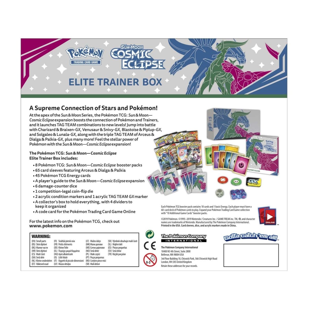 Pokémon TCG: Sun & Moon-Cosmic Eclipse Elite Trainer Box | Pokémon ...