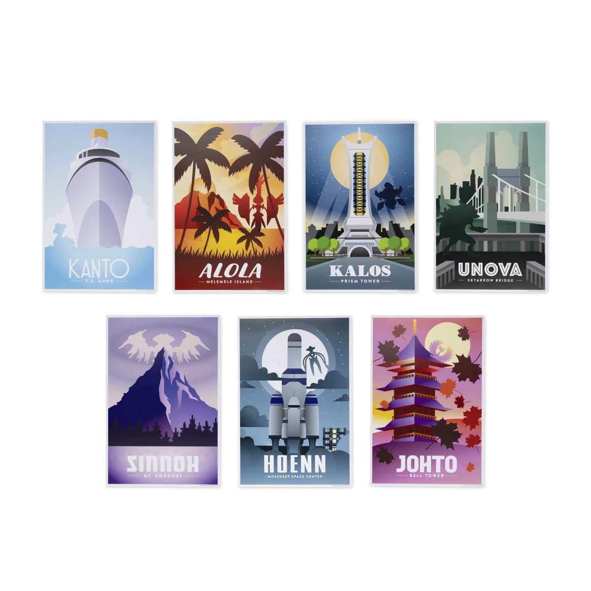 Destination Pokémon Posters (7-Pack) | Pokémon Center UK Official Site
