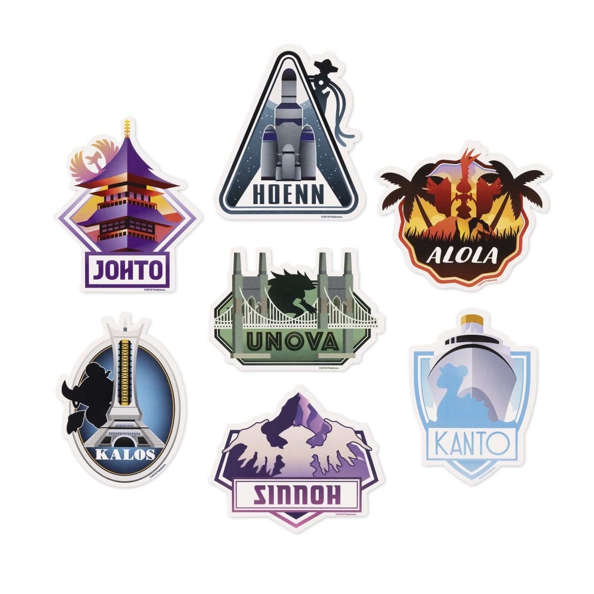 Destination Pokémon Stickers (7-Pack) | Pokémon Center Official Site