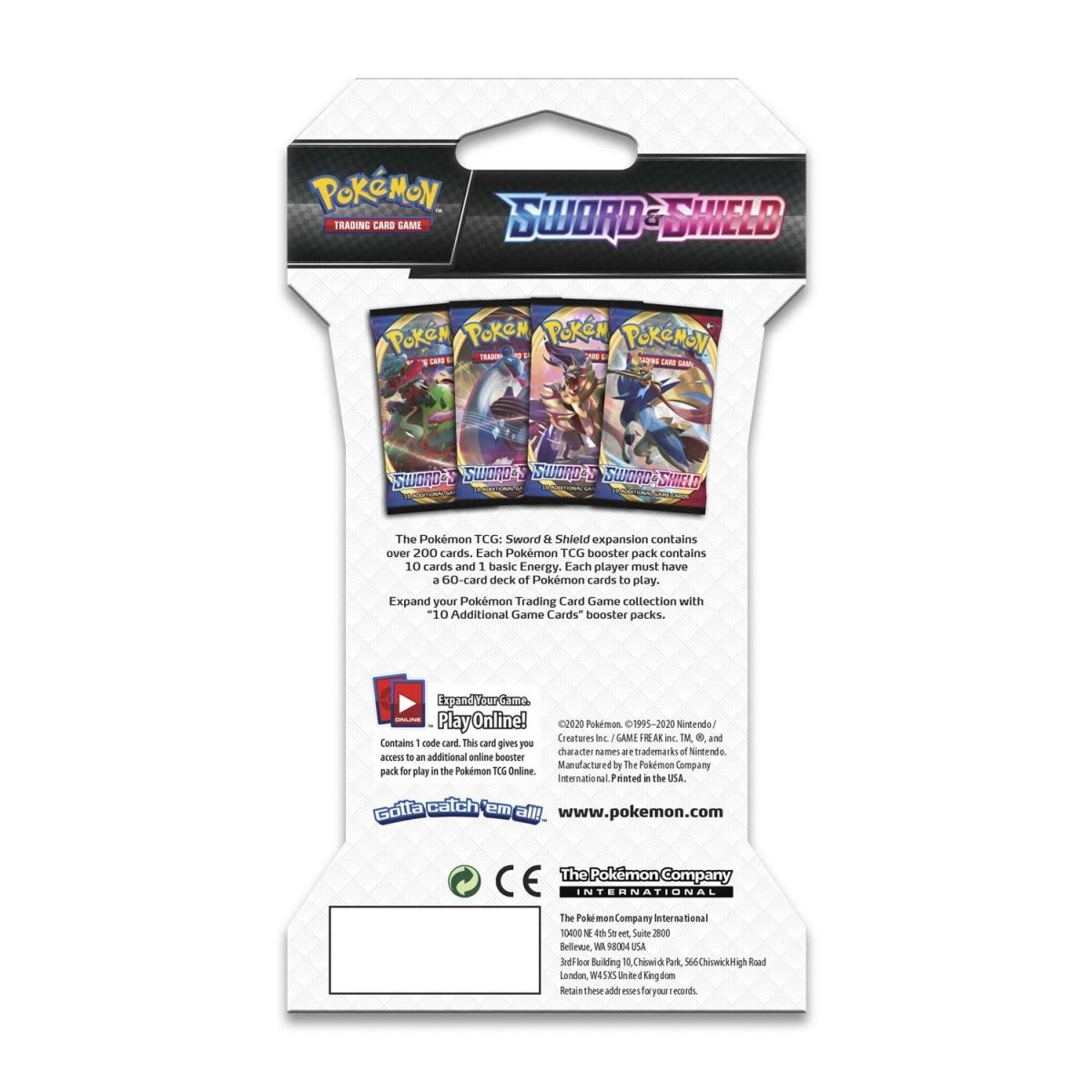 Pokémon TCG: Sword & Shield Sleeved Booster Pack (10 Cards) | Pokémon ...