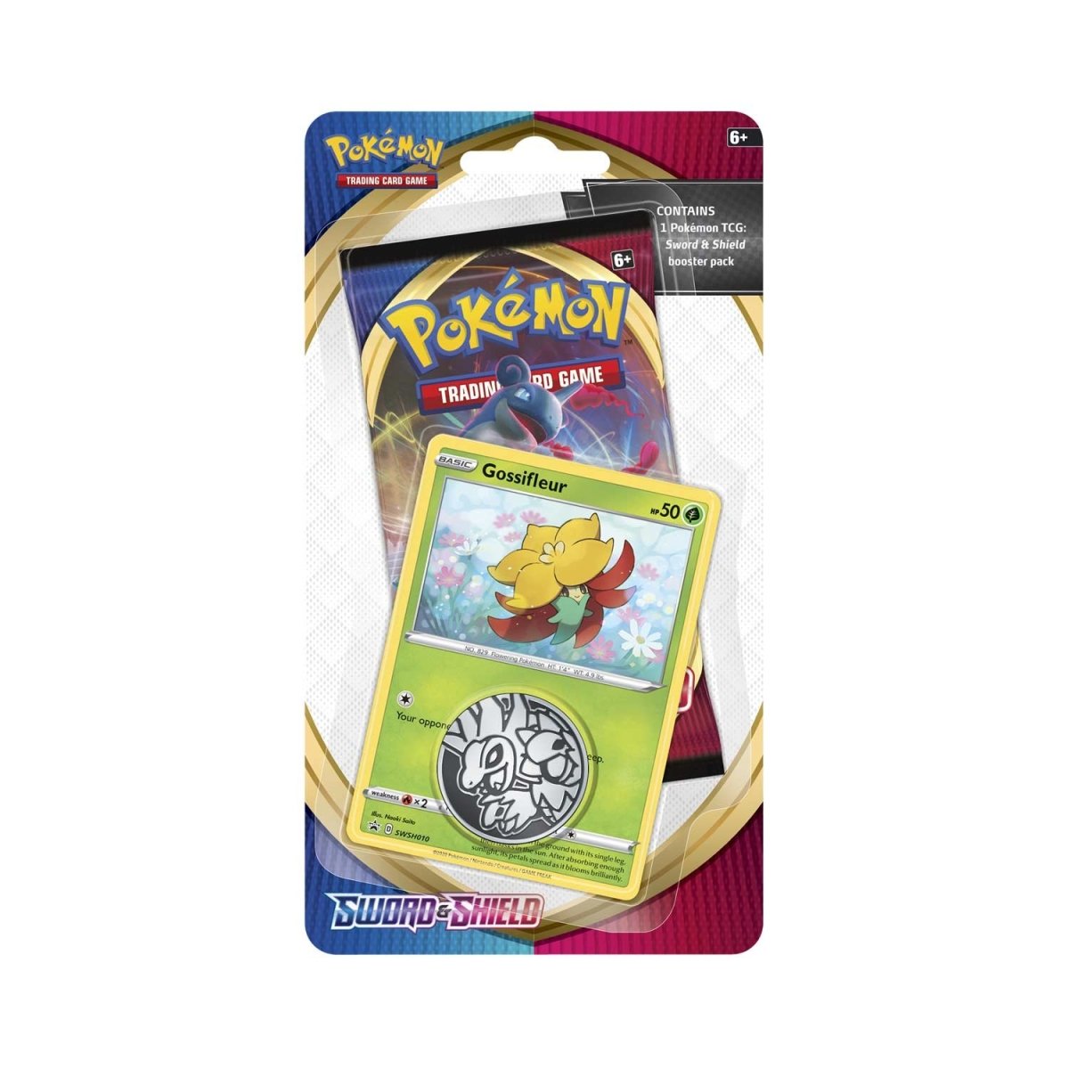 Pokémon TCG: Sword & Shield Booster Pack, Coin & Gossifleur Promo Card ...