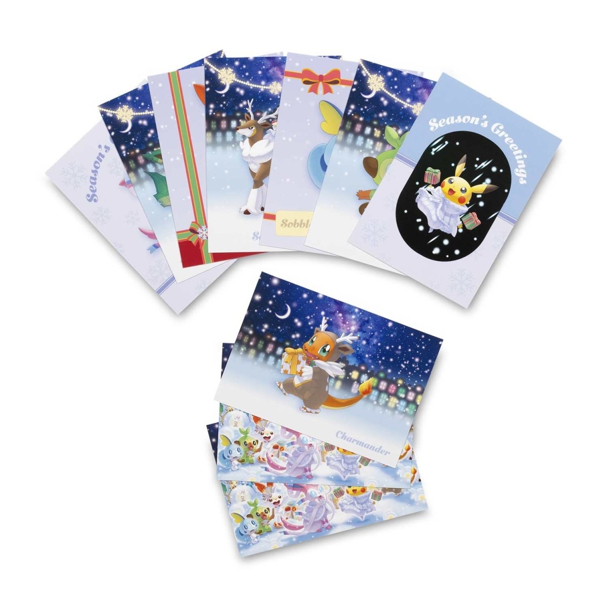 Pokémon Holiday Lights Postcards (10-Pack) | Pokémon Center Official Site