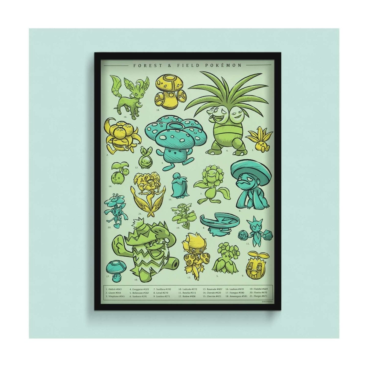 Pokémon of the Forests & Fields Art Print | Pokémon Center Official Site