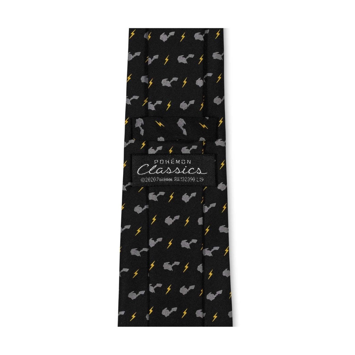 Pikachu Classics Charge Black Silk Necktie (One Size-Adult) | Pokémon ...