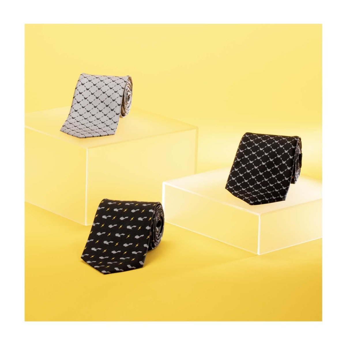 Pikachu Classics Silhouette Black Silk Necktie (One Size-Adult ...