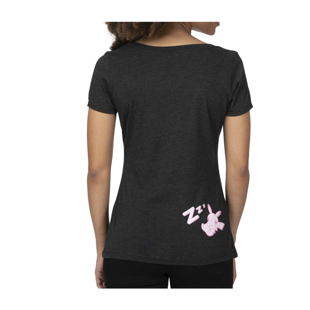 Jigglypuff Heather Black Fitted Scoop Neck T-Shirt - Women | Pokémon ...