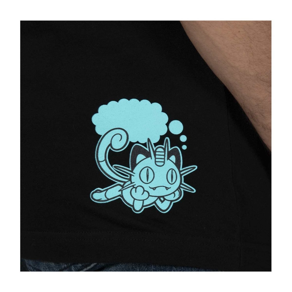 Meowth Pay Day Black Relaxed Fit Crew Neck T-Shirt - Men | Pokémon ...