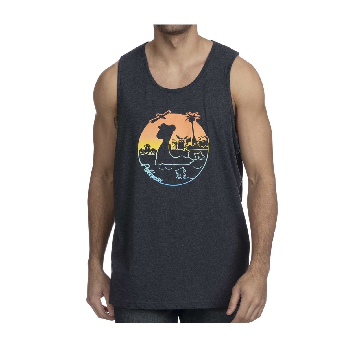 Pokémon Sunset Charcoal Fitted Tank Top - Men | Pokémon Center Official ...
