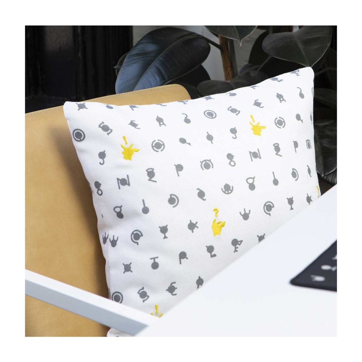 Pokémon Accents: Unown White Throw Pillow | Pokémon Center Official Site