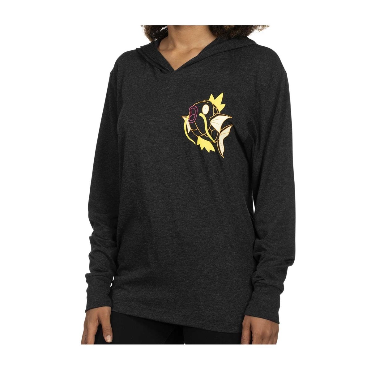 Magikarp Heather Black Hooded Long-Sleeve Shirt - Adult | Pokémon ...