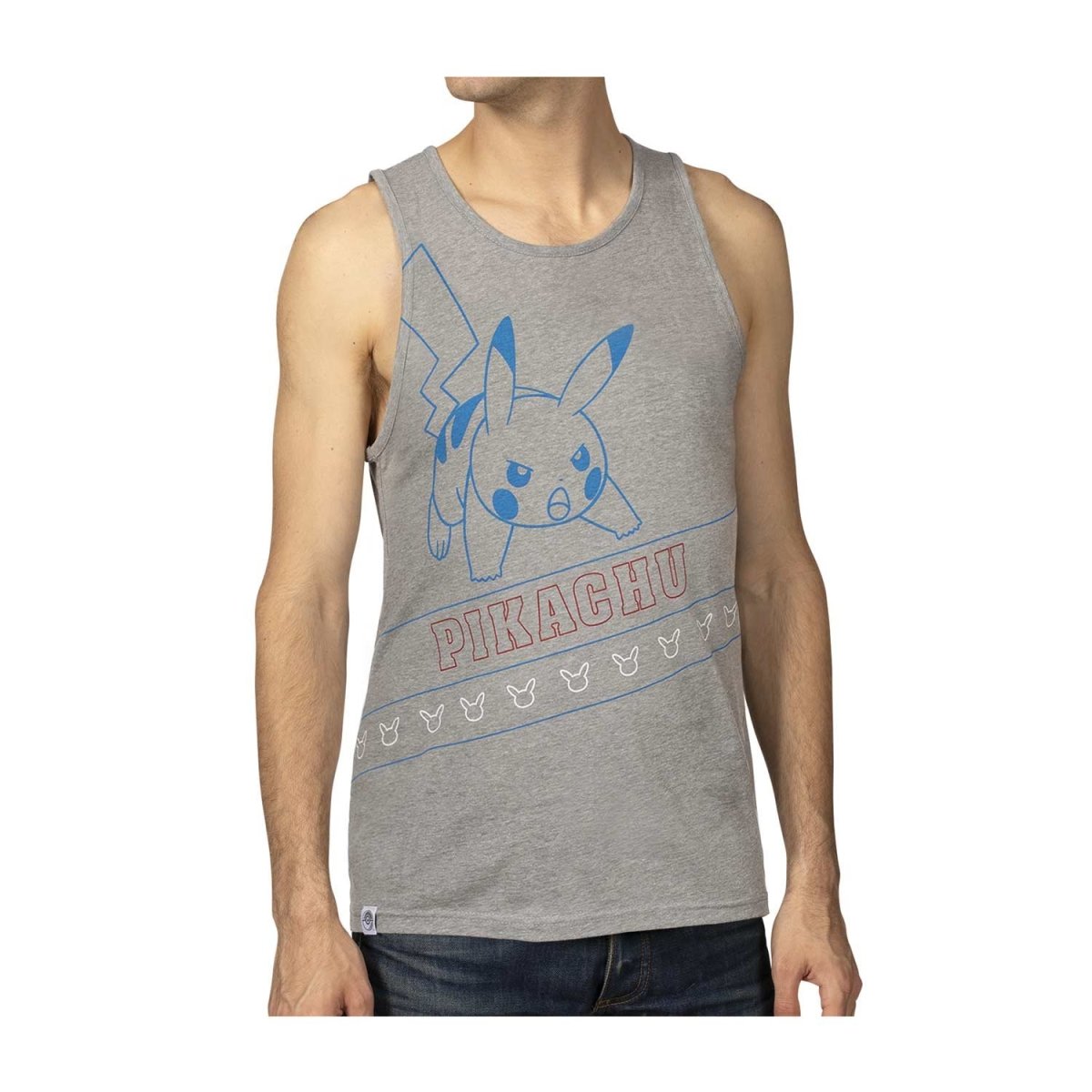 Pikachu Pokémon Sports Heather Gray Fitted Tank Top - Men | Pokémon ...